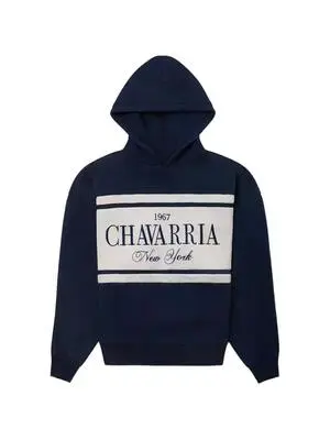 WILLY CHAVARRIA Logo-lettering Hoodie - Blue