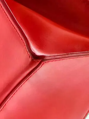Balenciaga Hourglass Top Handle Bag Small Satchel Leather - Red