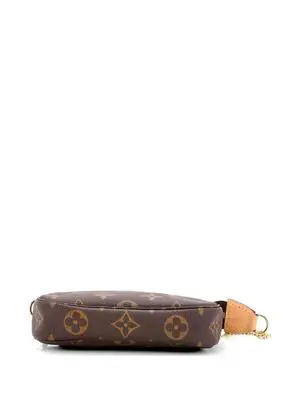 LOUIS VUITTON Pochette Accessoires Monogram Canvas Mini Clutch Bag - Brown