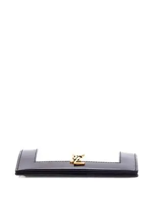 Saint Laurent Bicolor Monogram Wallet Leather And Patent Small Wallets