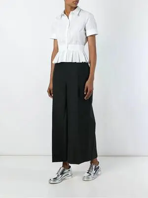 Junya Watanabe Wide Leg Cropped Trousers - Black