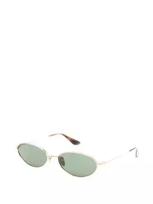 GIGI STUDIOS Amelis Oval-frame Sunglasses - Gold