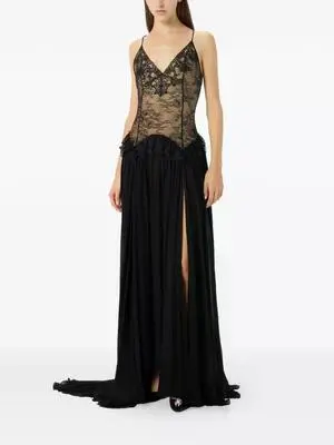 Blumarine Lace Detail Maxi Dress