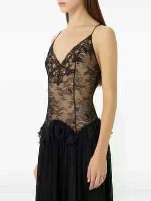 Blumarine Lace Detail Maxi Dress