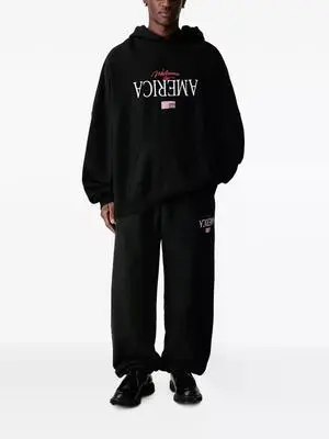 WILLY CHAVARRIA Elasticated-waistband Track Pants - Black
