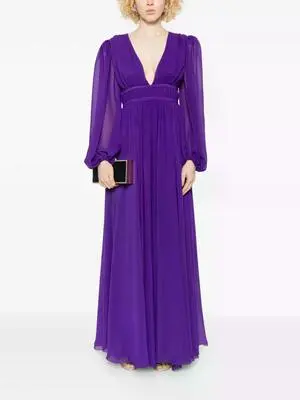 Pinko Pelagos V-neck Maxi Dress