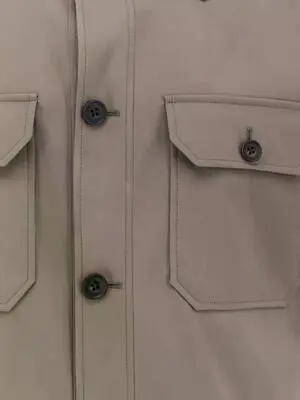 Corneliani Buttoned Patch-pocket Jacket - Neutrals