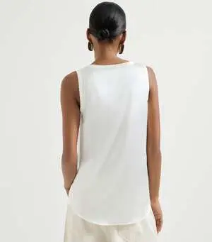 Brunello Cucinelli Stretch-silk Satin Reversible Tank Top
