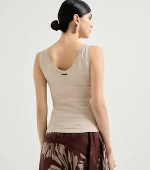 Brunello Cucinelli Stretch-cotton Ribbed Tank Top