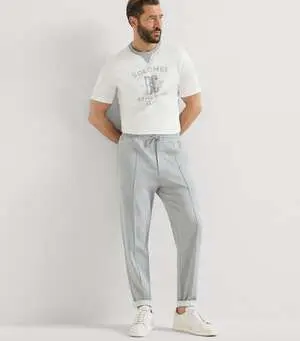 Brunello Cucinelli Cotton-blend French Terry Sweatpants - Grey