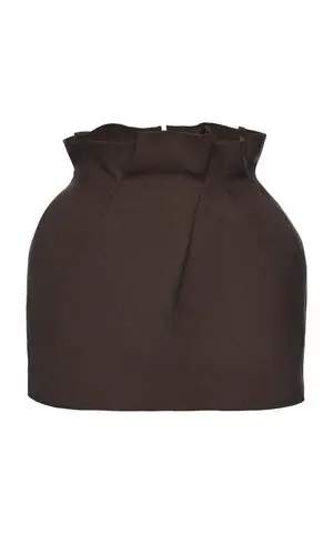 Magda Butrym Linen-blend Mini Skirt - Brown