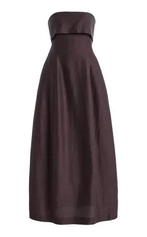 Bondi Born Bormio Bandeau Maxi Dress - Brown
