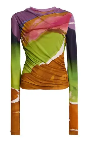 Ulla Johnson Paradis Ruched Jersey Top - Multi