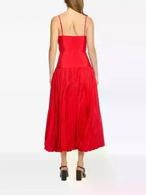 Cinq À Sept Fia Draped Midi Dress - Red