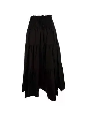Michael Kors Tiered Shirred Skirt - Black