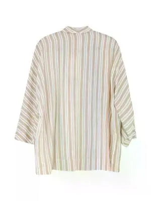 SEMICOUTURE Striped Kimono With Tie Waist
