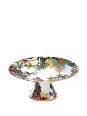 SIMONE GUIDARELLI HOME Jungle Floral Cake Stand - White