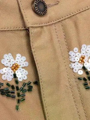 HONOR THE GIFT Beaded Flower Trousers