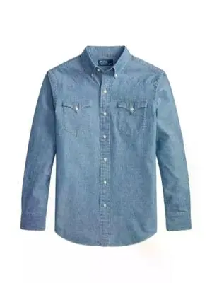 Polo Ralph Lauren Buttoned-pocket Denim Shirt - Blue