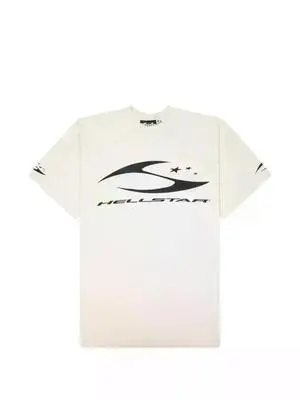 HELLSTAR H Cursive Logo-detail T-shirt