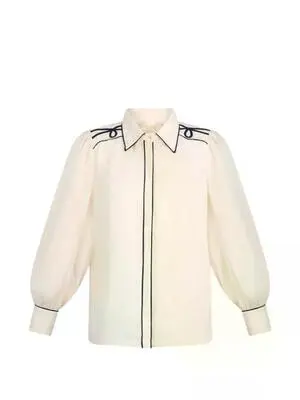 Carolina K Kendall Embroidered Shirt - Neutrals
