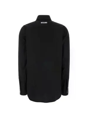 Moschino Floral Appliqué Shirt - Black