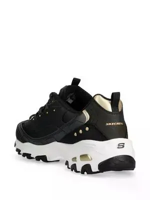 Sketchers Logo Detail Lace-up Sneakers - Black