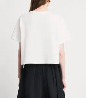 Maje Cotton T-shirt With Paris Slogan Print