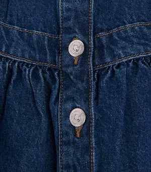 Maje Button-detail Denim Mini Skirt