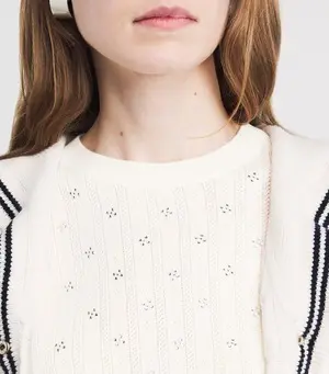 Maje Wool-blend Rhinestone Sweater