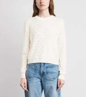 Maje Wool-blend Rhinestone Sweater
