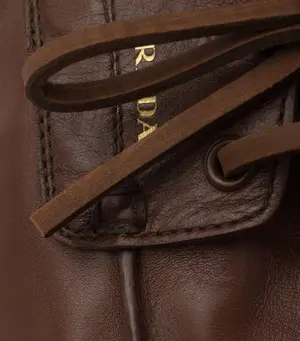 Prada Antiqued Leather Shuffle Loafers