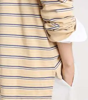 Prada Cotton Piqué Stripe Slim Long-sleeve Polo Shirt - Neutral