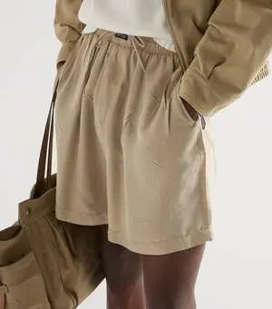 Prada Silk Bermuda Shorts - Neutral