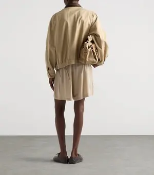 Prada Silk Bermuda Shorts - Neutral