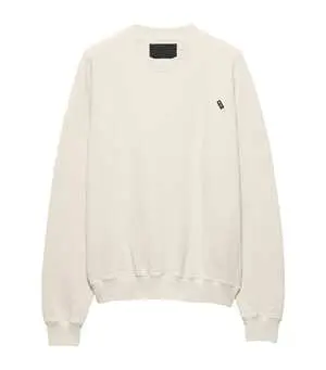 Prada Cotton Logo Tab Sweatshirt - Neutral