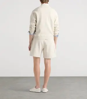 Prada Cotton Logo Tab Sweatshirt - Neutral