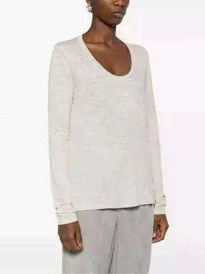 American Vintage Jacksonville Long Sleeve T-shirt - Neutrals