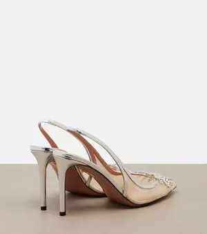 AQUAZZURA Crystal Embellished Slingback Pumps