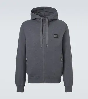 Dolce & Gabbana Cotton Jersey Hoodie - Grey