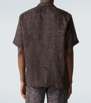 Brioni Printed Linen Bowling Shirt
