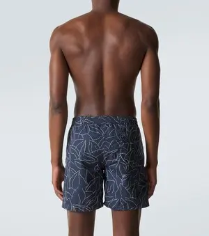 Brioni Printed Swim Trunks - Blue