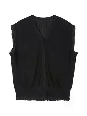 LESS Layered Knit Vest - Black