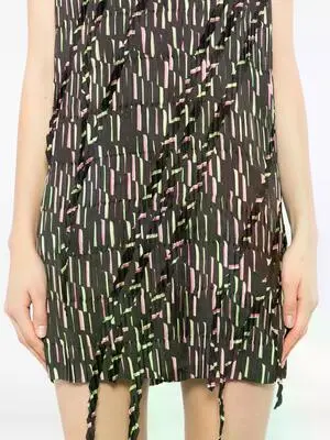 JNBY Geometric Print Sleeveless Mini Dress