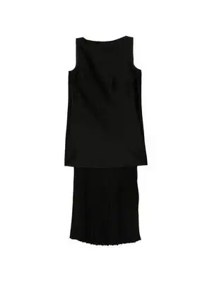 LESS Layered A-line Dress - Black