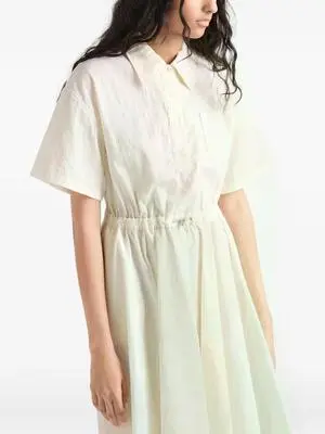 Prada Technical Pongé Shirt Dress - Neutrals