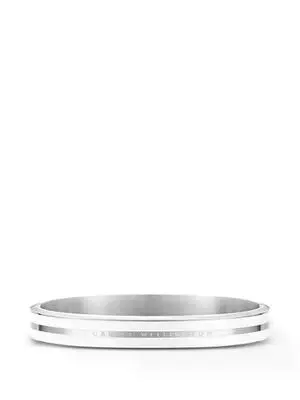 DANIEL WELLINGTON Striped Open Cuff Bracelet - Silver