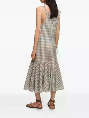 Bimba Y Lola Checked Tie-strap Dress
