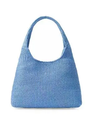 JIMMY CHOO Large Raffia Shoulder Bag - Blue