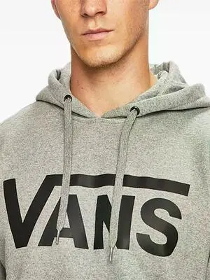 VANS Logo-print Kangaroo-pocket Hoodie - Grey